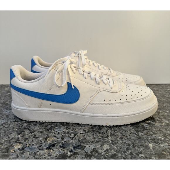 Nike | Shoes | Nike Court Vision Lo Nn White Photo Blue Sneakers ...